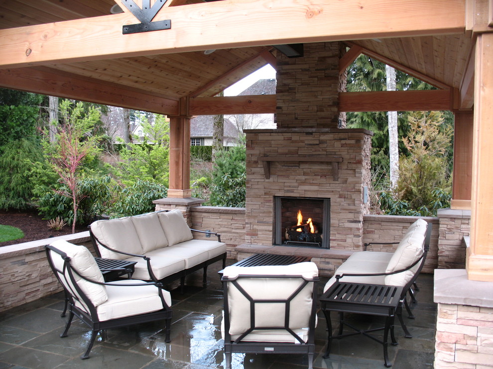 Outdoor Living Room - Craftsman - Patio - Seattle - by Malone's ...