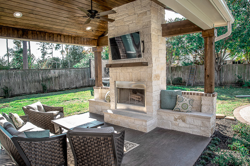 Outdoor Living Space Done Right - Transitional - Patio - Houston - by ...