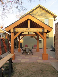 Outdoor living space / Patio Cover / Pergola / Cedar post and beam ...