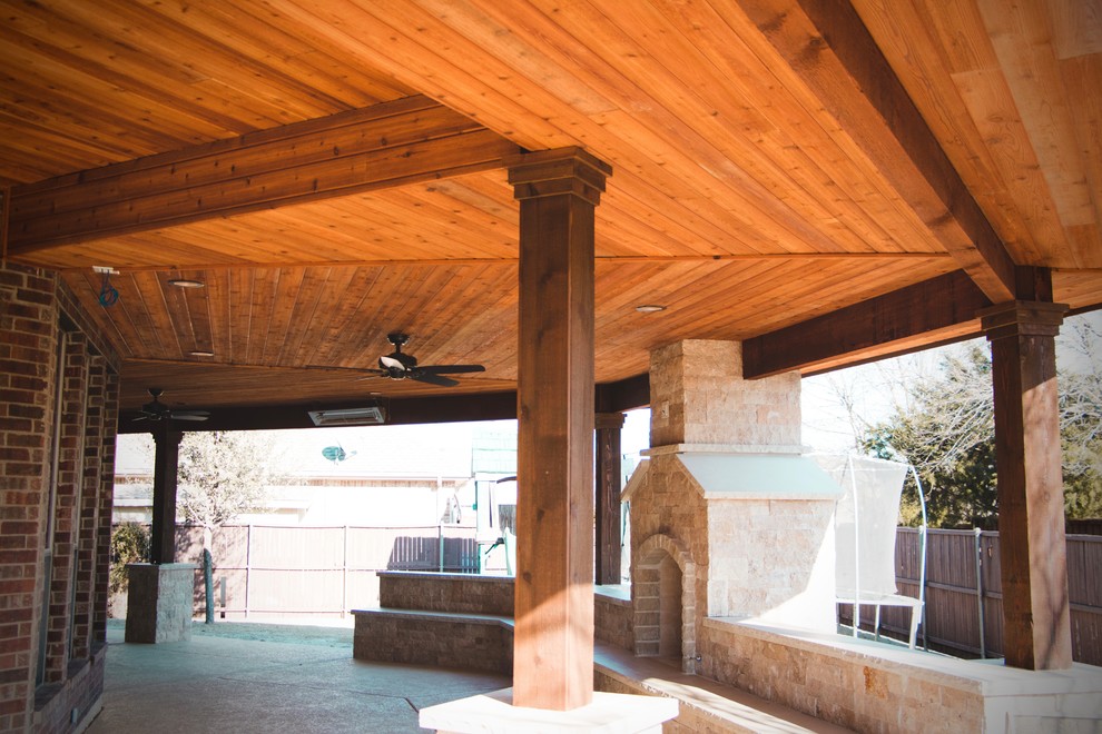 Outdoor Living Space, Summerfield in Allen - Rustic - Patio - Dallas ...