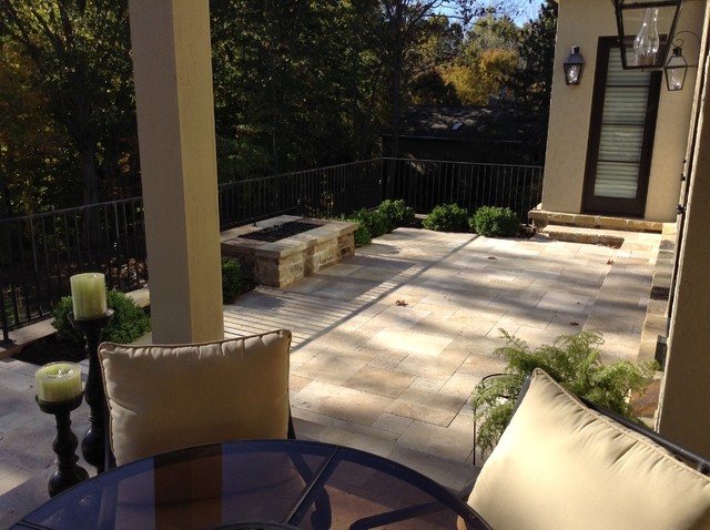 Outdoor Living (Travertine Pavers) - Transitional - Patio ...