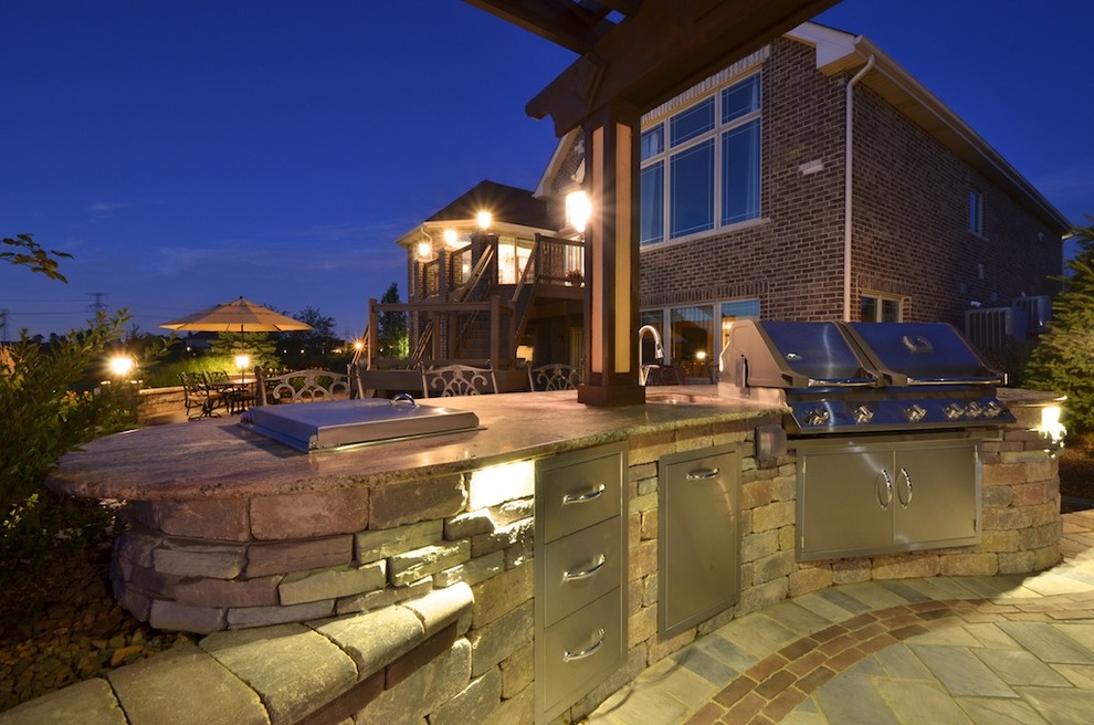 Outdoor Living with Three Season Room - Contemporary - Patio - Chicago ...