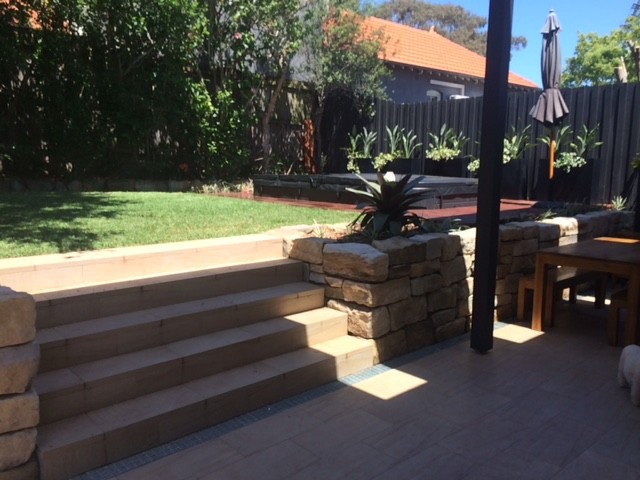 Outdoor Patio Tiling - Custom Bullnosed Stair Tiles - Contemporary ...
