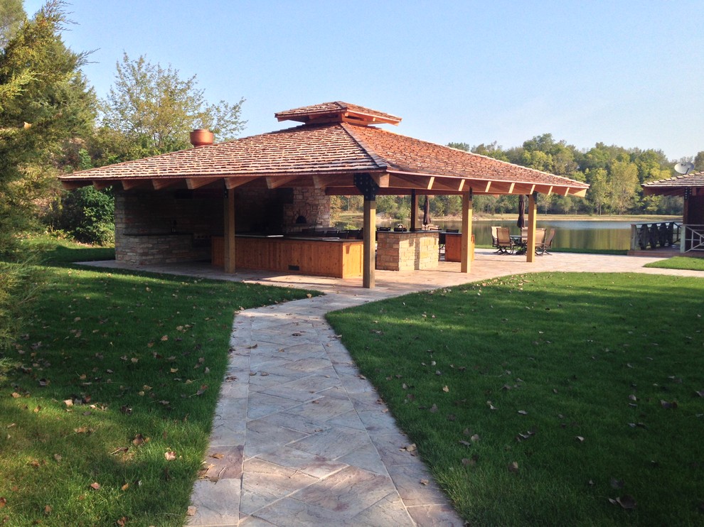 Outdoor Pavilion - Rustic - Patio - Chicago - by JJ Hayden Inc | Houzz