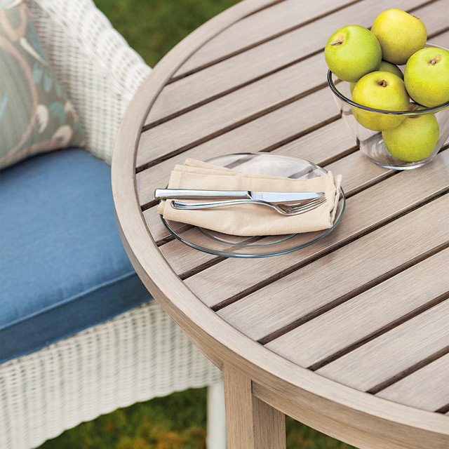 Outdoor Round Dining Table: A Closer Look - Traditional - Patio - Seattle - by Thos. Baker ...