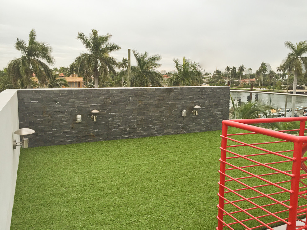 Balcony with Nero Format Natural Stone Panels - Contemporary - Balcony ...