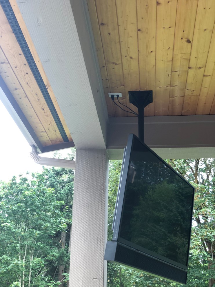 Outdoor TV - Before and After - Patio - Seattle - by Theater One Inc ...