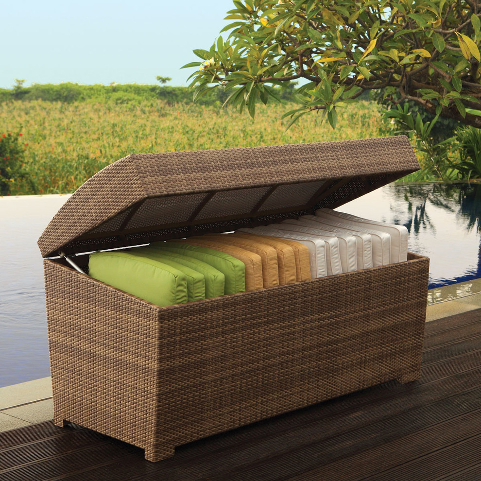 Outdoor Wicker Storage Box - Contemporary - Patio - Seattle - by Thos ...