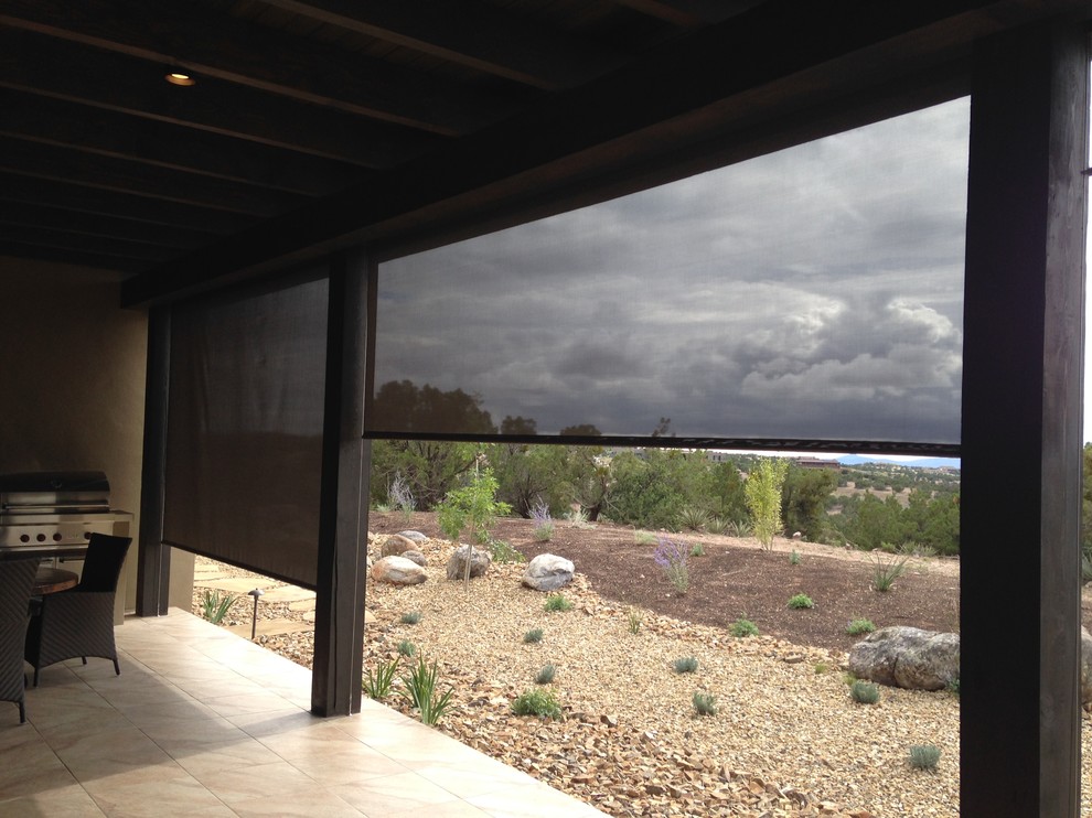 Outside Portales Shades Motorized - Traditional - Patio - Albuquerque ...
