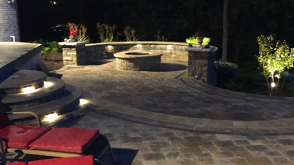 Outstanding Overlook Patio with Terraced Retaining Walls (Plainfield ...