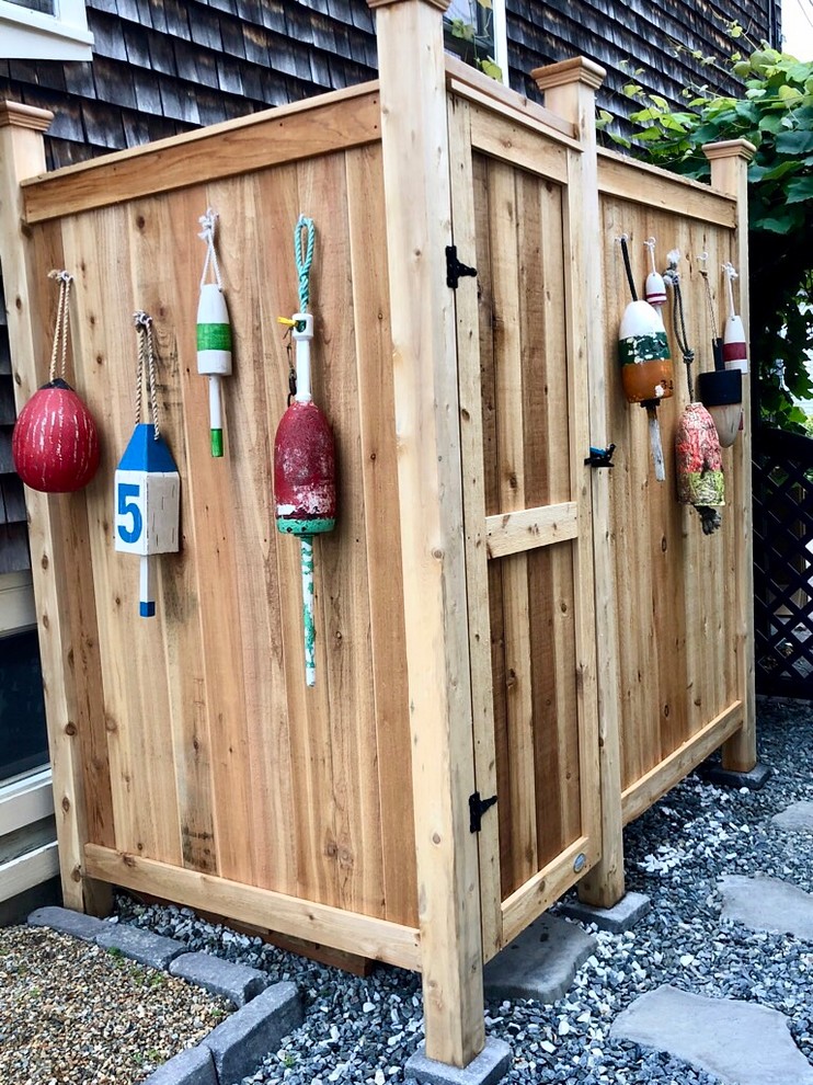 Painted Outdoor Shower (Model "the 83") - Beach Style - Patio - Boston ...