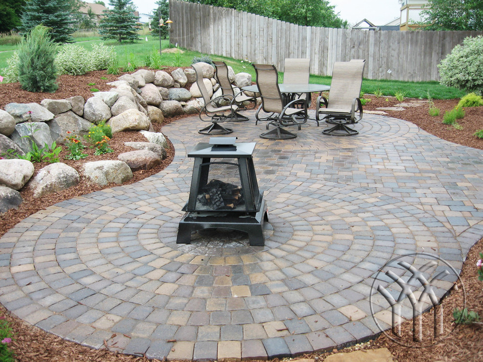 Patio and Stone Retaining Wall - Traditional - Patio - Minneapolis - by ...