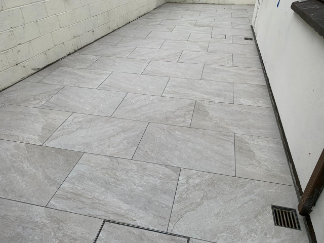 Patio Area Completed Using Rasa Beige - Patio - Dublin - by Tile ...