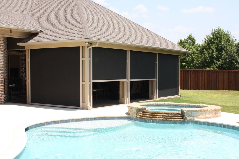 Patio Drop Shades - Traditional - Patio - Dallas - by Drop Shade | Houzz