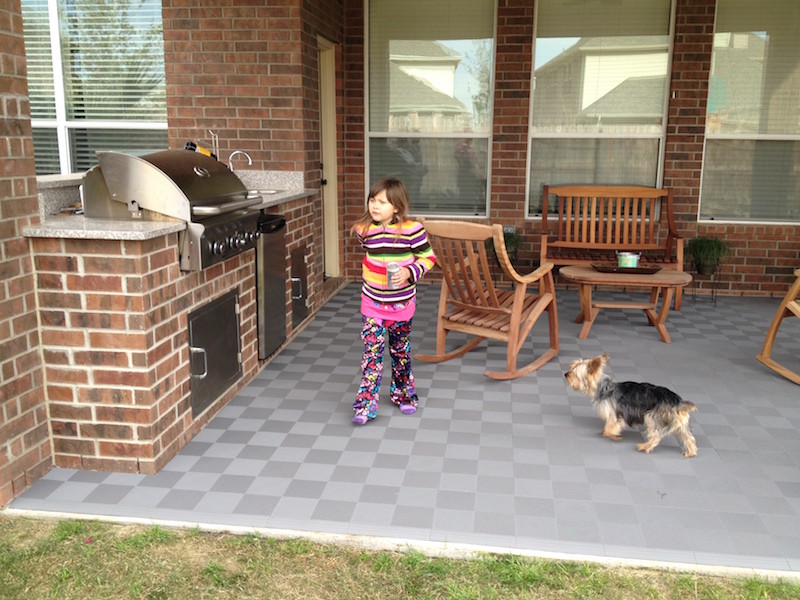 Patio Flooring Project - Perforated Floor Tiles - Traditional - Patio ...