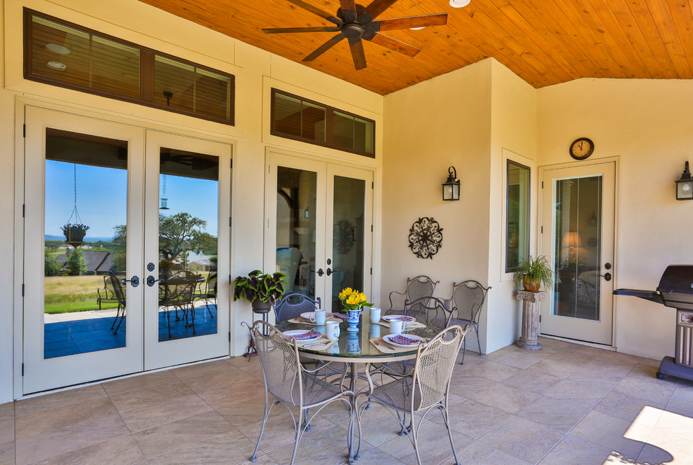 Patio - Hill Country Stone Ranch Home - Traditional - Patio - Austin ...