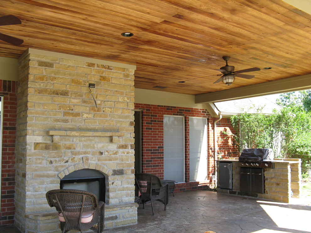 Patio/Outdoor Living Addition with fireplace - Traditional - Patio ...