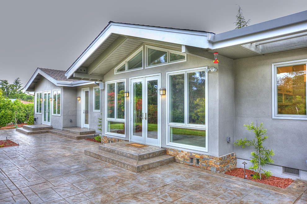Patio Ranch Style Home, transom windows - Traditional - Patio - San ...