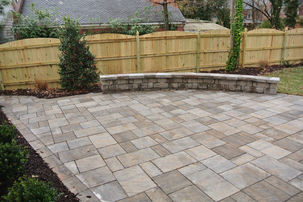 Paver Patio with Wall - 3109 - Craftsman - Patio - Richmond - by ...