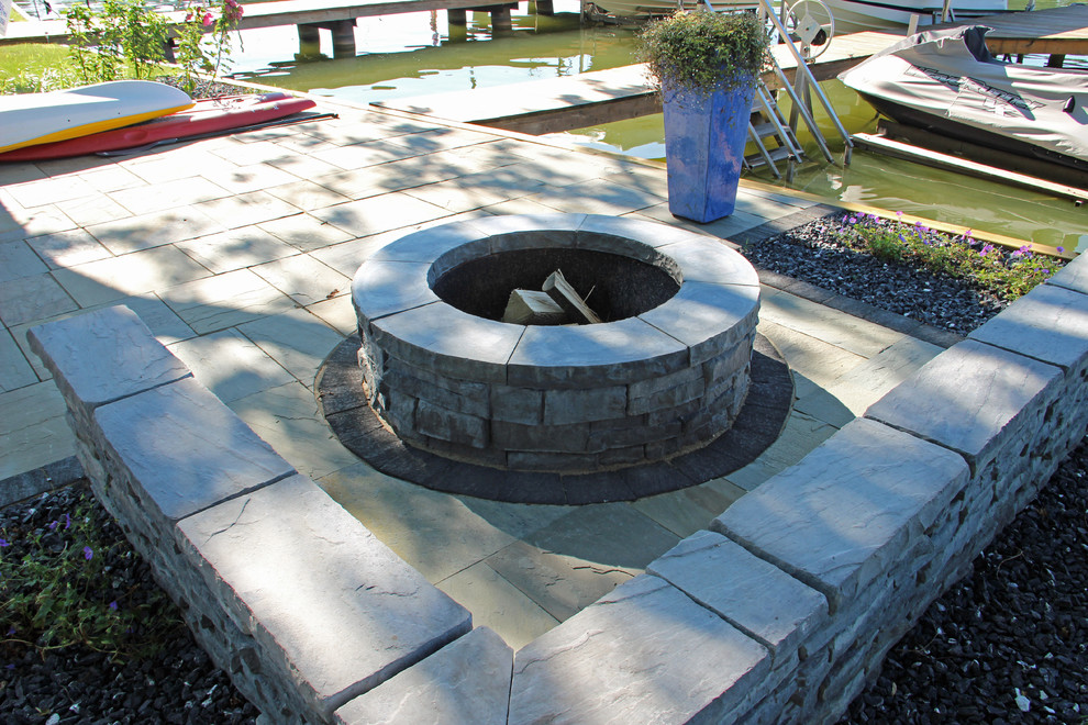 Paw Paw Lake Patio & Fire Pit - Contemporary - Patio - Other - by ...