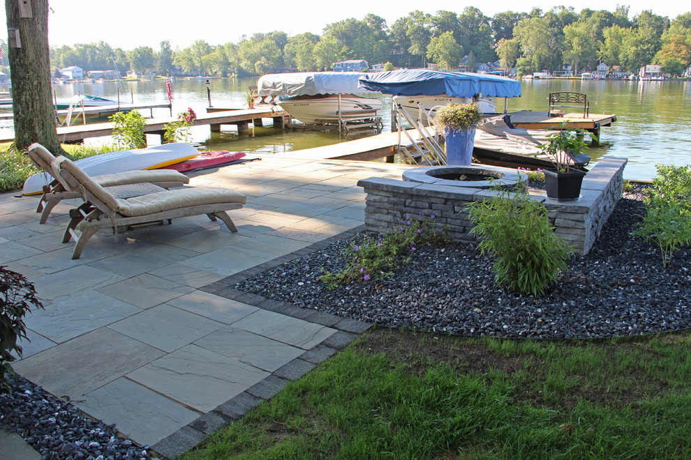 Paw Paw Lake Patio & Fire Pit - Contemporary - Patio - Other - by ...