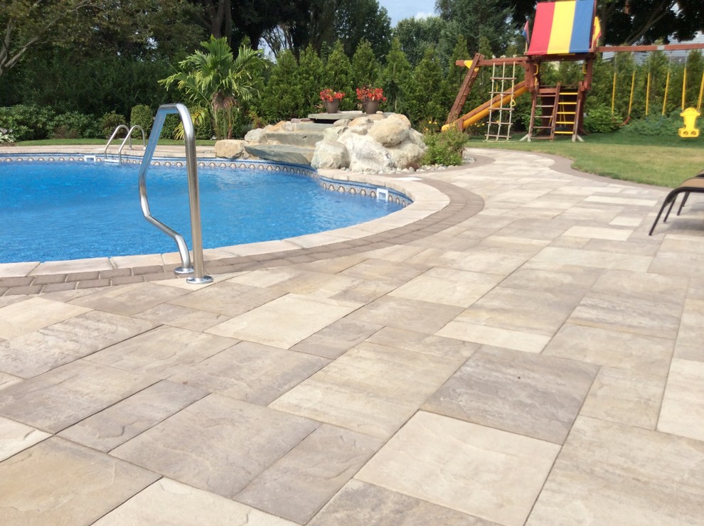 Pequannock, NJ Pool Patio - Traditional - Patio - Newark - by Cambridge ...
