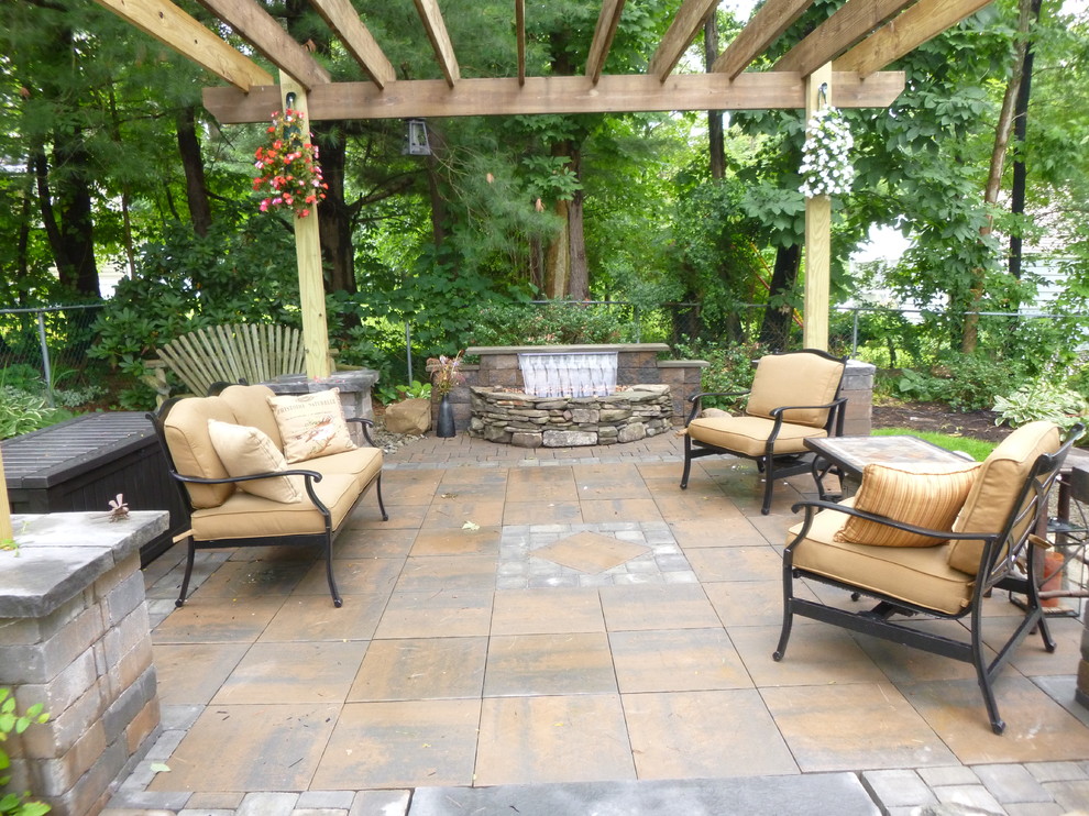 Pergola and patio area - Traditional - Patio - New York - by Marlinski ...
