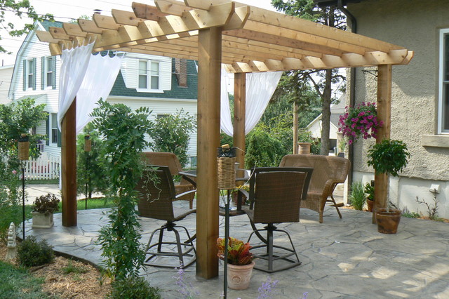 Pergola and Stamped Patio - Traditional - Patio - St Louis - by KCrete ...