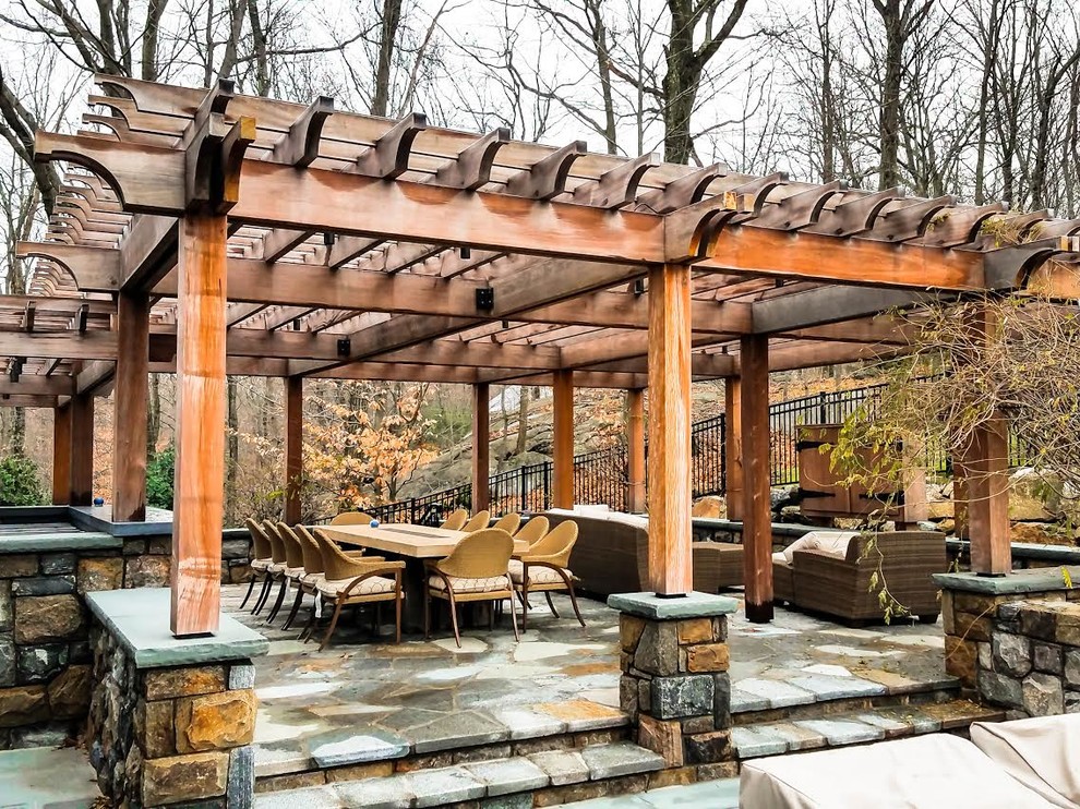 Pergola seating - Farmhouse - Patio - New York - by Auburn Landing, Inc ...