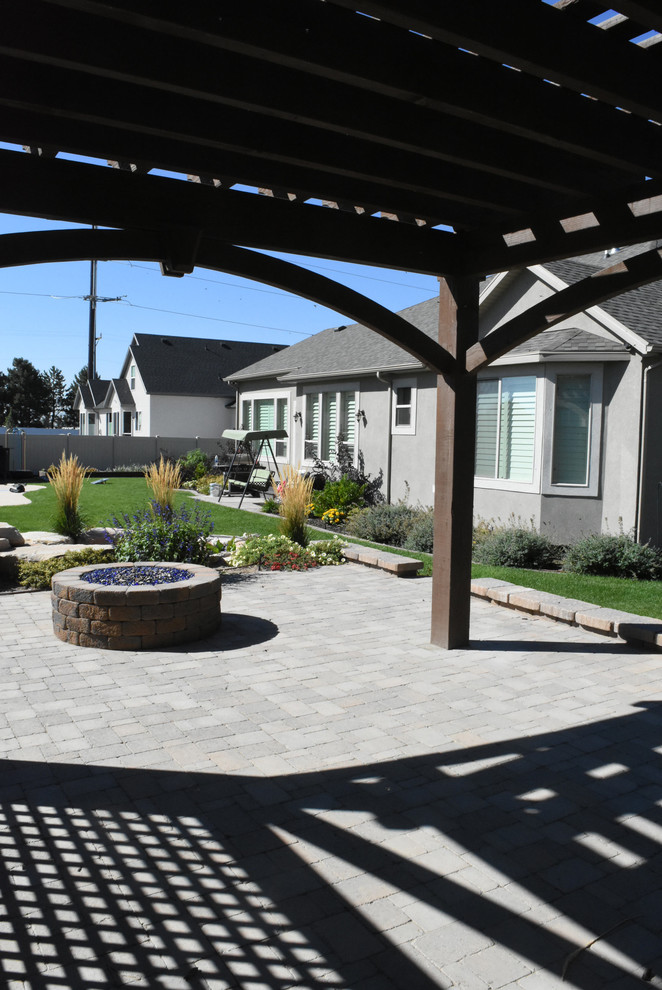 Pergola w/Privacy Lattices, Outdoor Power & Timber Frame Garden Boxes ...