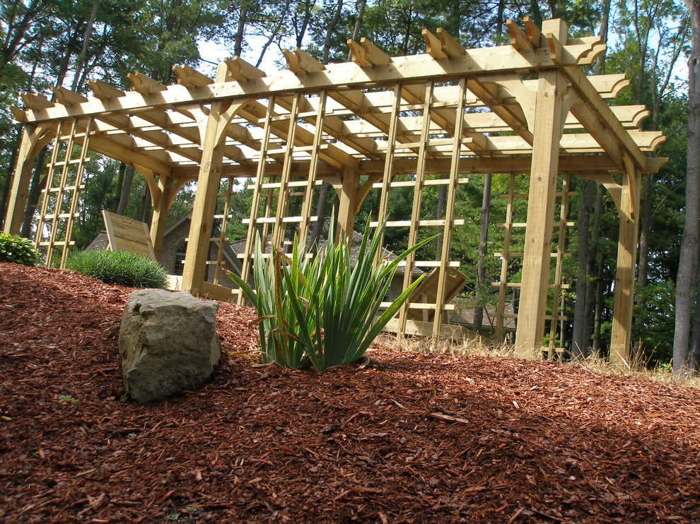Pergola with bench seats - Traditional - Patio - Toronto - by Pretty ...
