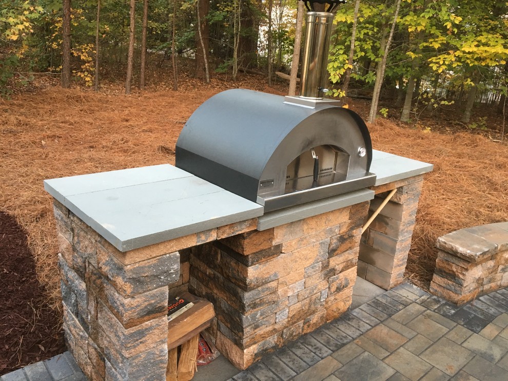 Pizza Oven + Gas Fire Pit - Traditional - Patio - Raleigh - by Currin ...