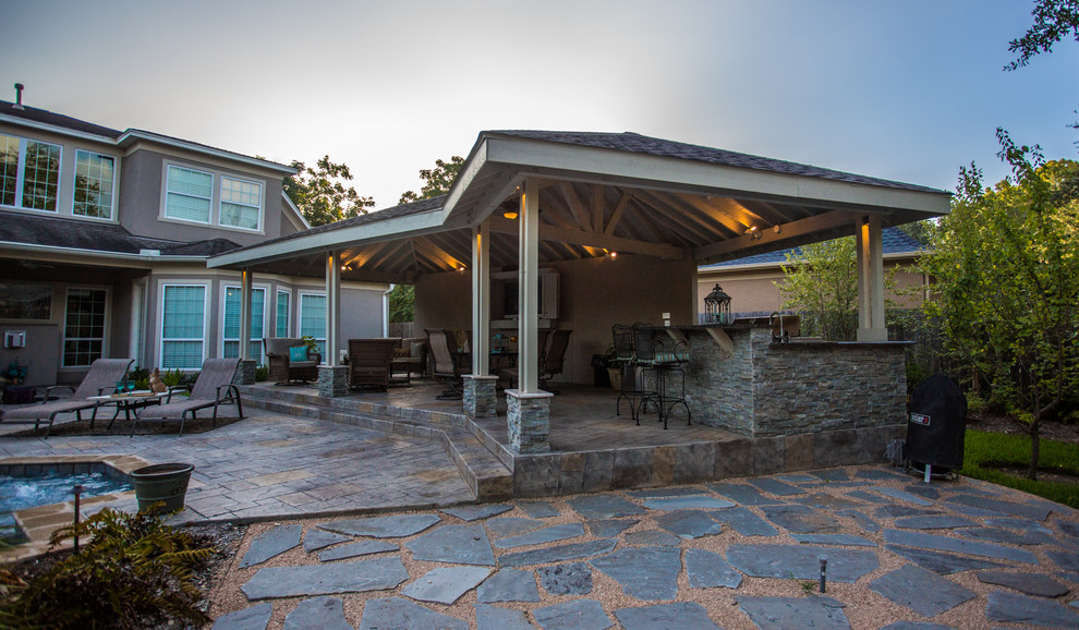 Pool, Covered Patio, Patio, Furniture, Landscaping - Contemporary ...