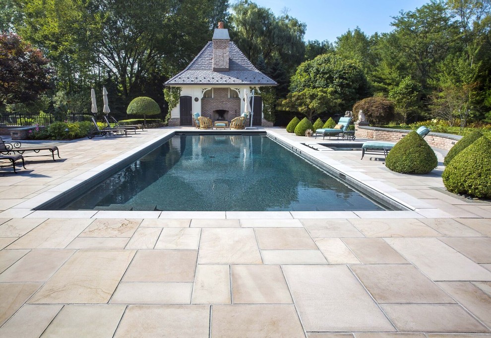 Pool Deck with Natural Stone from Unilock - Contemporary - Pool - Other - by Unilock | Houzz