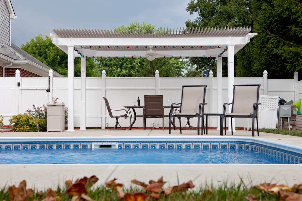 Pool Side Louvered Roof Patio Cover - Traditional - Patio - Louisville ...