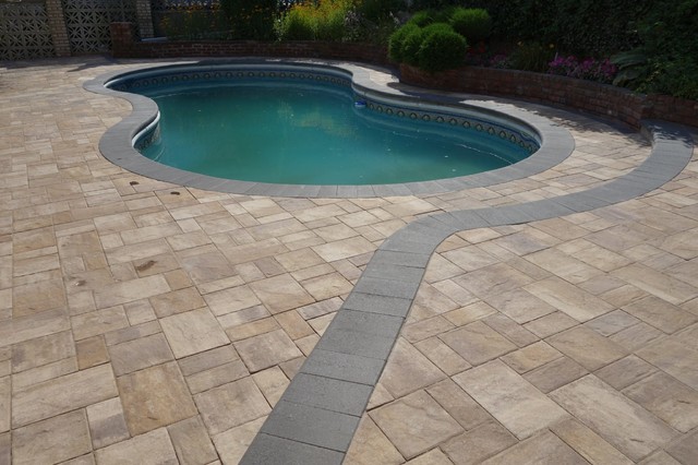 Pool Surround and Paver Patio - Custom Paver Patio - Traditional - Pool ...