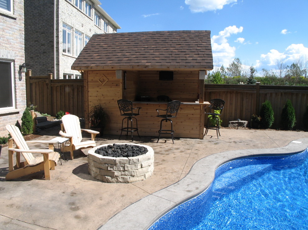 Pool with Outside Bar - Patio - Toronto - by Pools For Home Design | Houzz