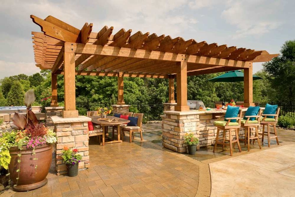 Poolside Container Gardens - Traditional - Patio - Minneapolis - by Southview Design | Houzz