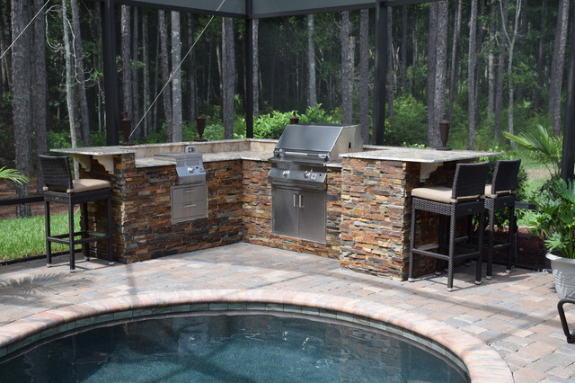 Pool Side Outdoor Kitchen Poolside Outdoor Kitchen With Solaire Gill