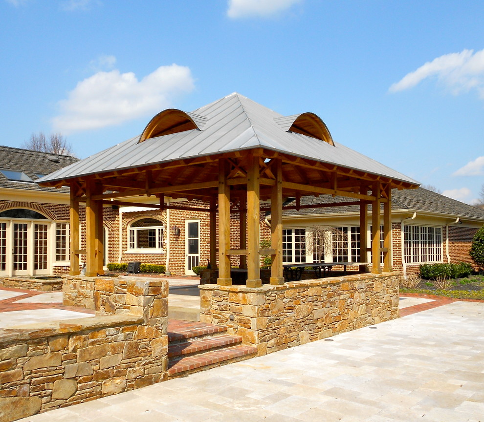 Poolside Pagoda - Traditional - Patio - by Hugh Lofting Timber Framing ...