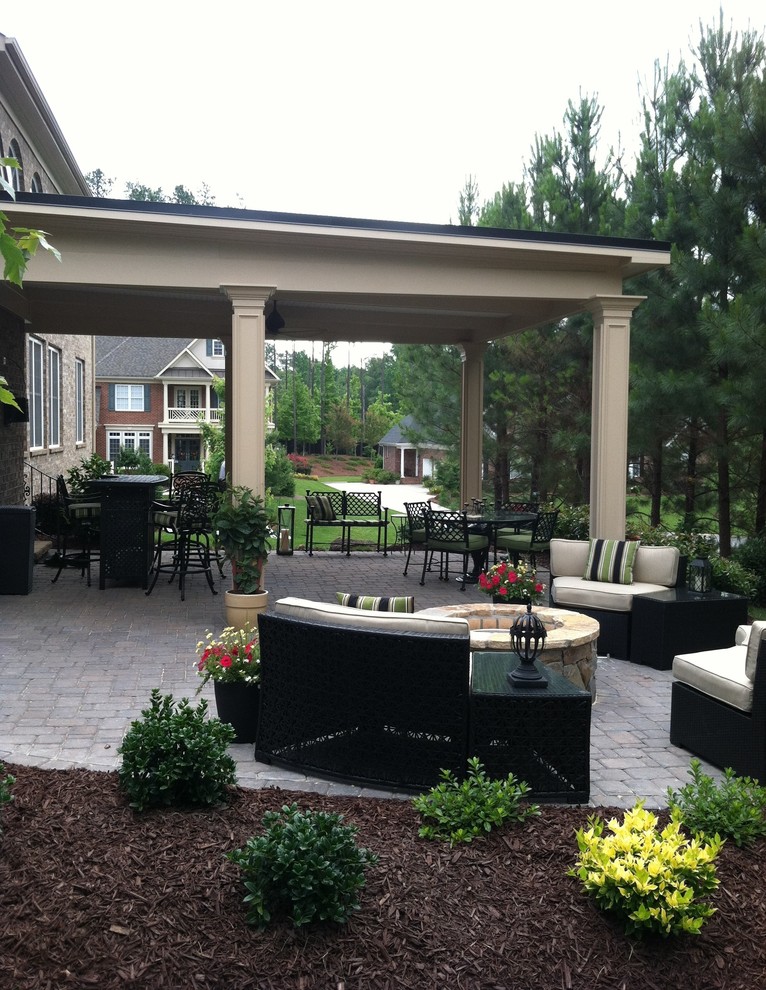 Porch roof over patio. - Traditional - Patio - Charlotte - by Outdoor ...