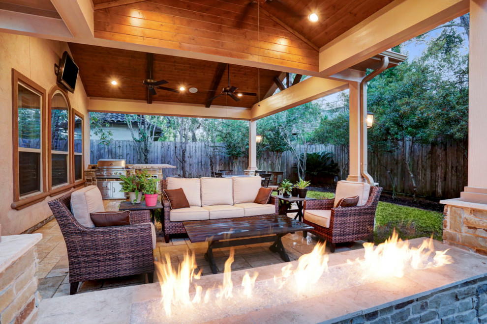 Project of the Month: Fire Features - Traditional - Patio - Houston ...