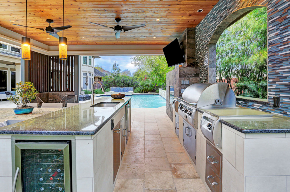 Project of the Month: Outdoor Kitchens - Traditional - Patio - Houston ...