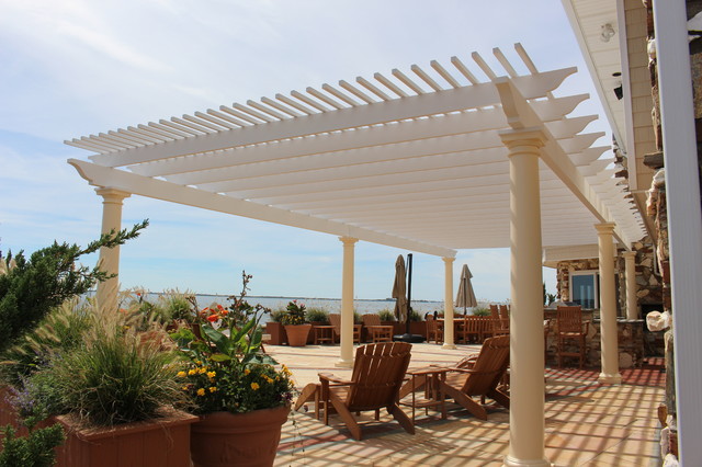 PVC Pergola - Traditional - Patio - New York - by Natural Beauty Fence ...