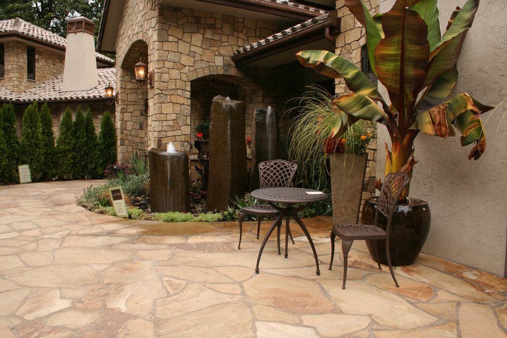 Quartzite Patio - Mediterranean - Patio - Portland - by Stone NW Inc ...