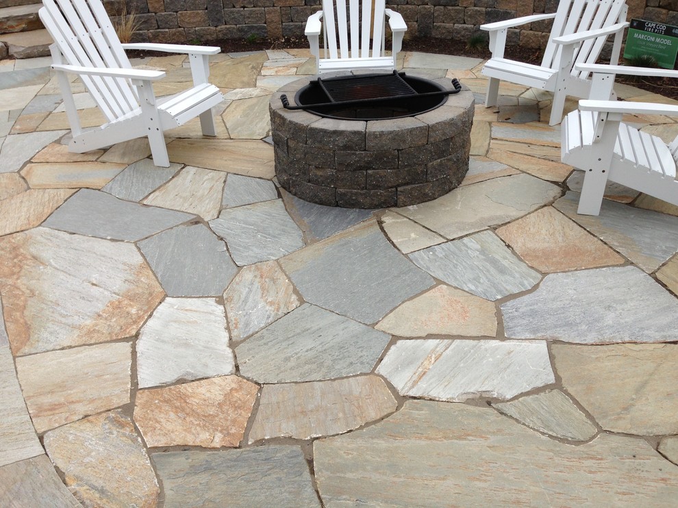 Quartzite Pavers - Traditional - Patio - New York - by Stonehenge Slate ...