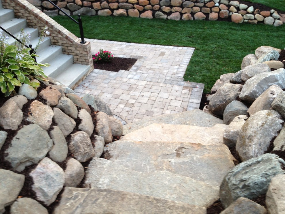raised patios - Traditional - Patio - Detroit - by Apex Landscape and ...