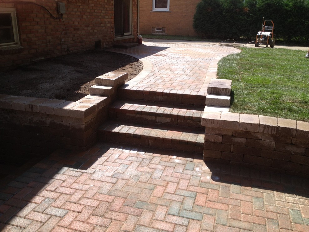 raised patios - Traditional - Patio - Detroit - by Apex Landscape and ...