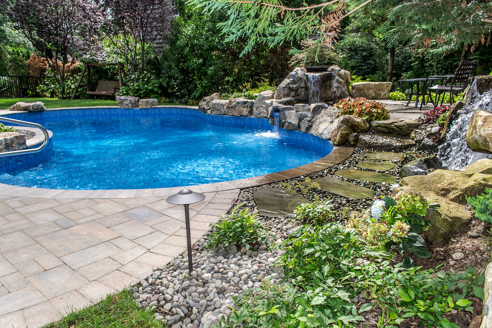 Raised Spill-Over Spa: - Traditional - Pool - New York - by Deck and ...