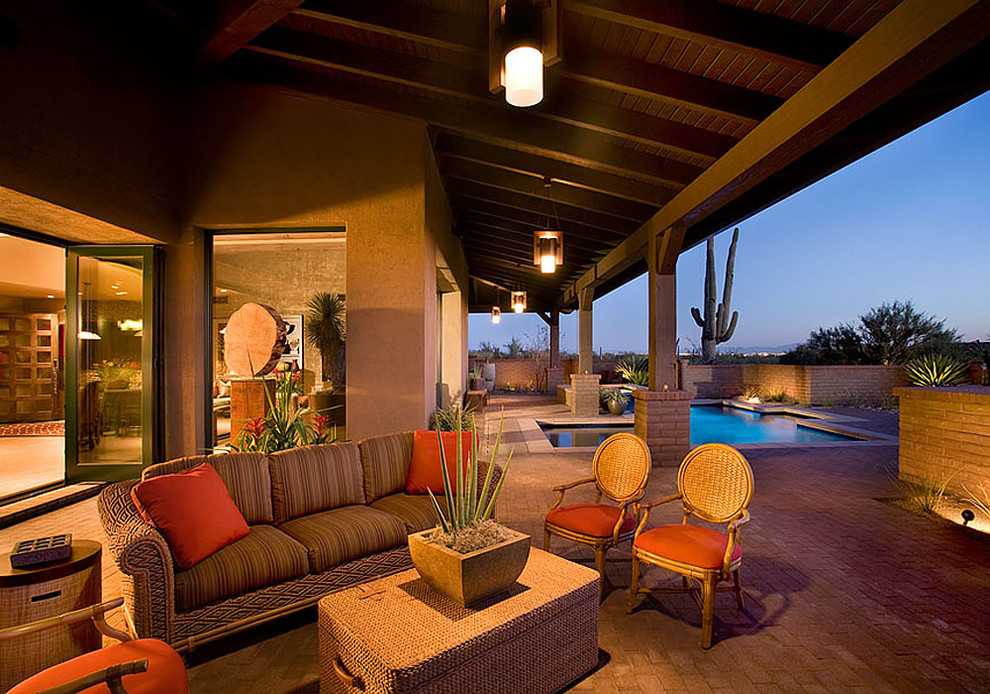 Ranch Courtyard Home - Contemporary - Patio - Phoenix - by Robinette ...